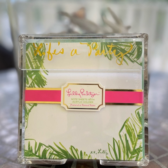 Lilly Pulitzer | Office | Lilly Pulitzer Lifes A Party Acrylic Note ...